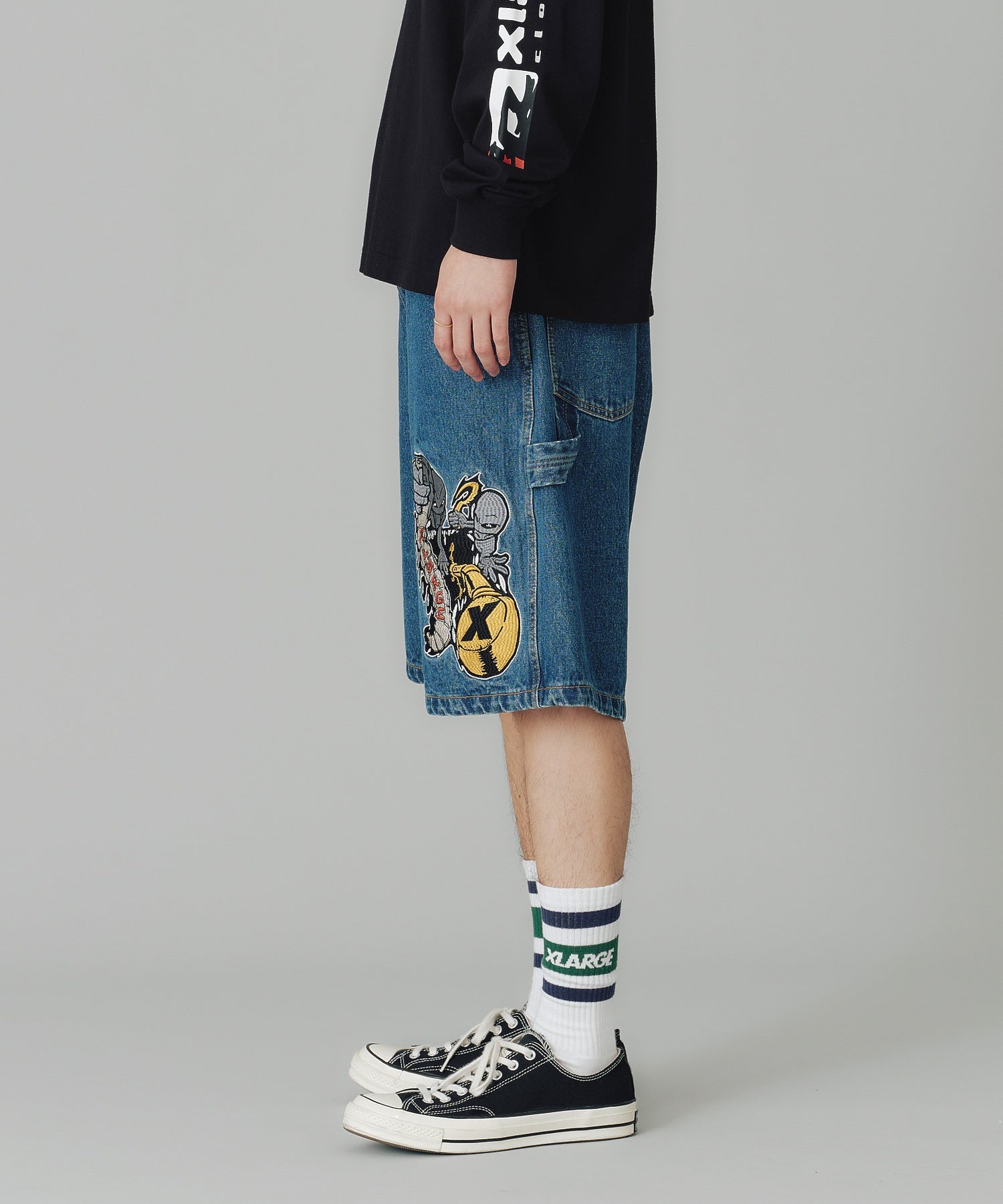 กางเกงยีนส์ขาสั้น Xlarge รุ่น ALIENS DENIM SHORTS – Xlarge Thailand
