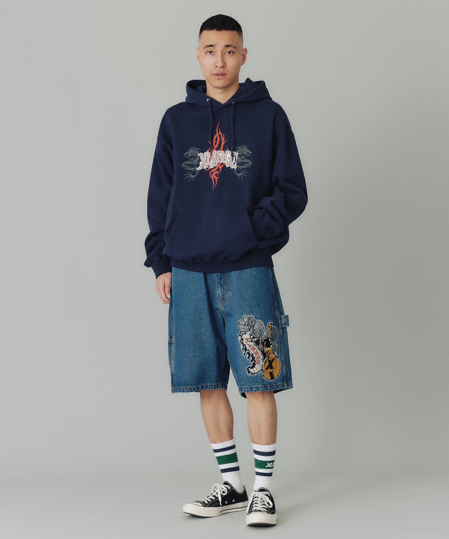 กางเกงยีนส์ขาสั้น Xlarge รุ่น ALIENS DENIM SHORTS – Xlarge Thailand